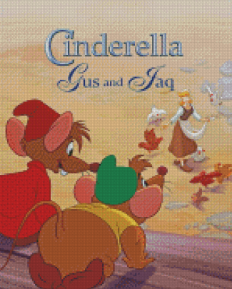 Cinderella Jaq And Gus Poster Diamond Painting - Diamond Paintings Sale