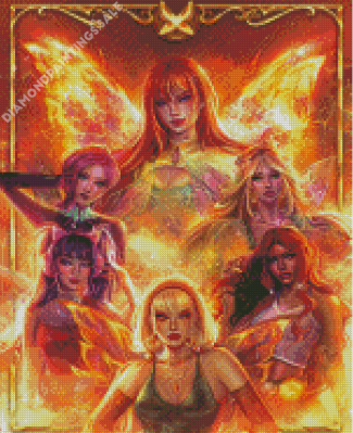 Winx Club Animation Characters Art Diamond Painting - Diamond Paintings ...